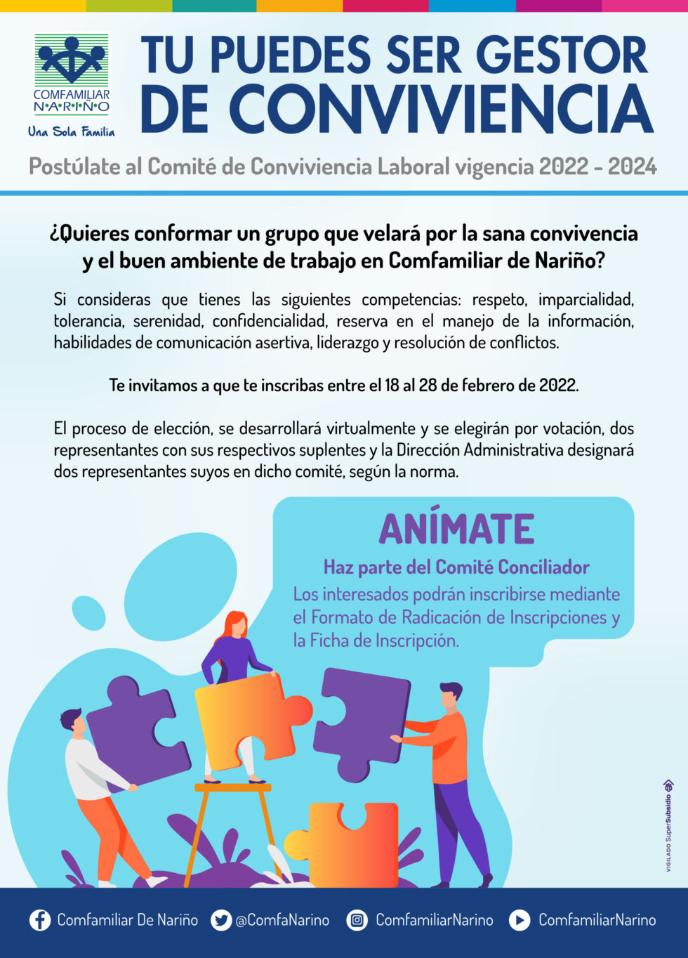 Participa en el proceso de elección y conformación del comité de convivencia laboral | SST-COMFA